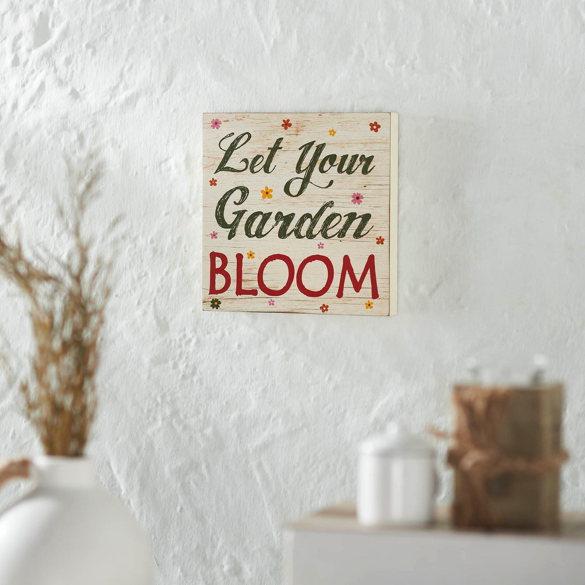 Spring In Bloom Let Your Garden Bloom MDF Block Sign 8x8x1 – Pine ...