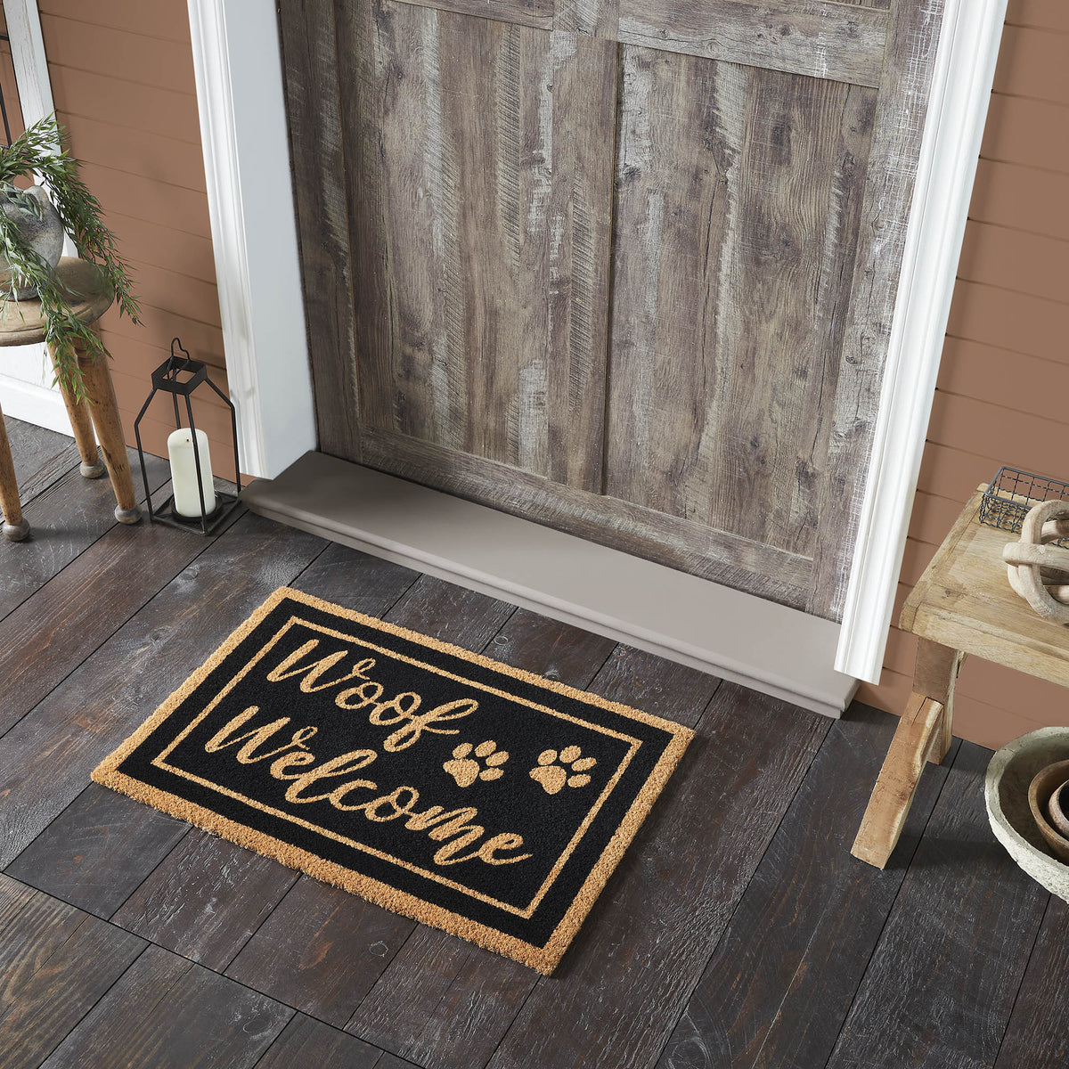 Woof Welcome Coir Rug Rect – Pine Valley Quilts