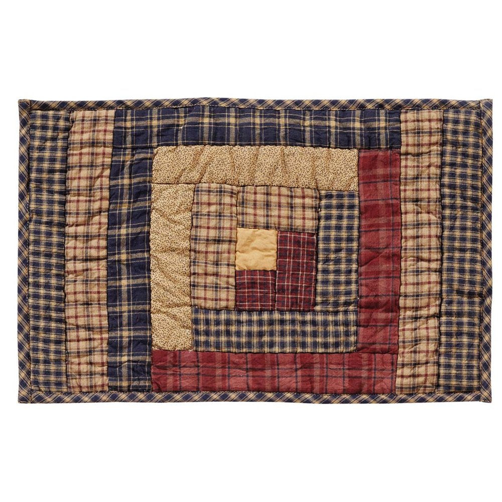 VHC Millsboro Log Cabin Block Rustic & Lodge Quilted Placemat Set of 6 ...