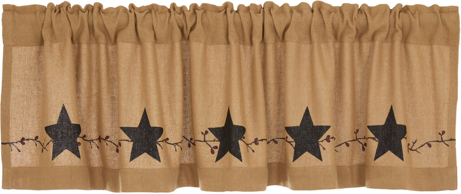 burlap valance