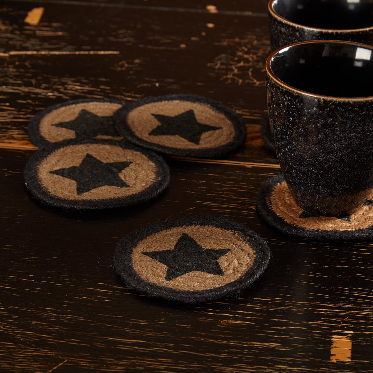 Farmhouse Jute Coaster Stencil Star Set of 6 – Pine Valley Quilts