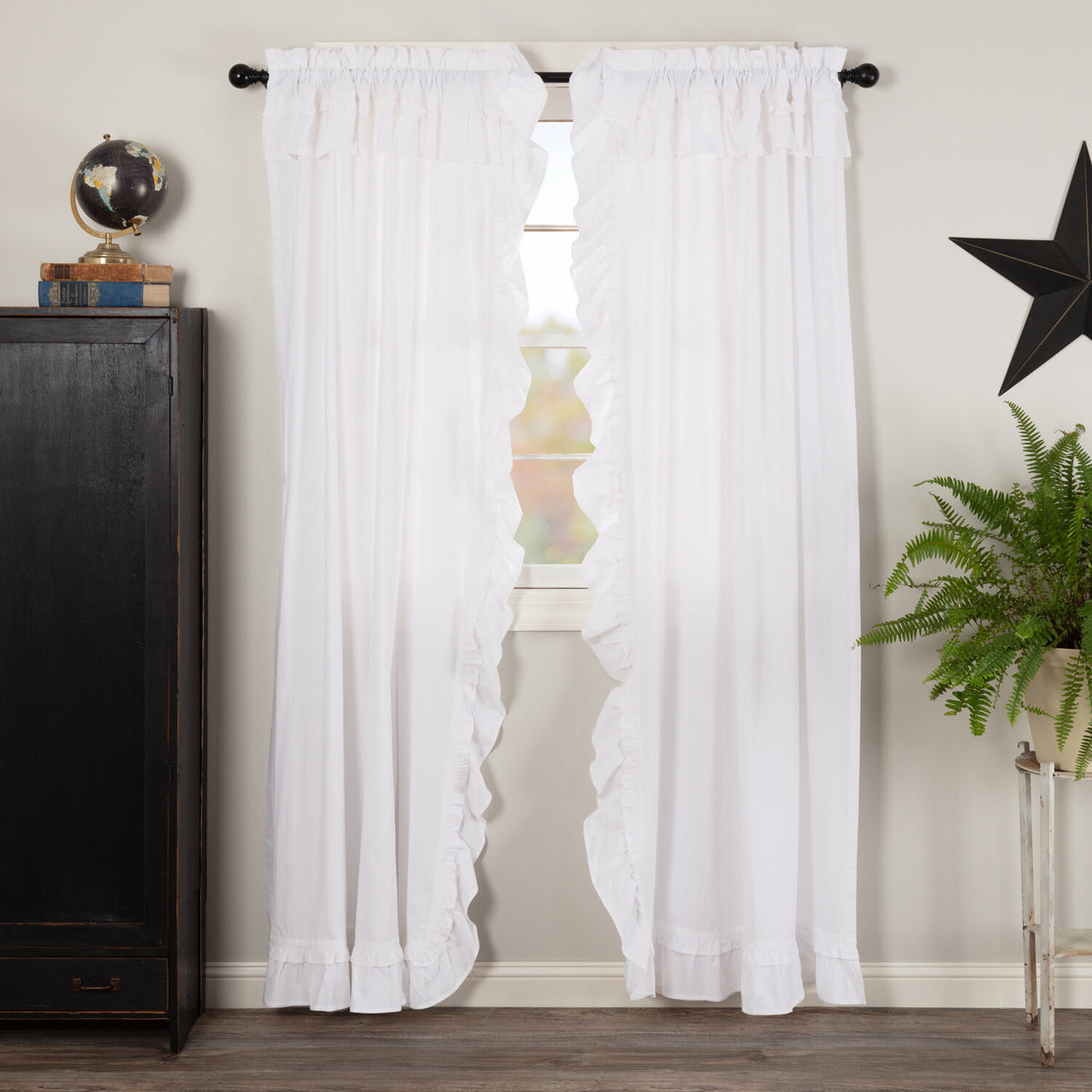 Muslin Ruffled Panel Set – Pine Valley Quilts