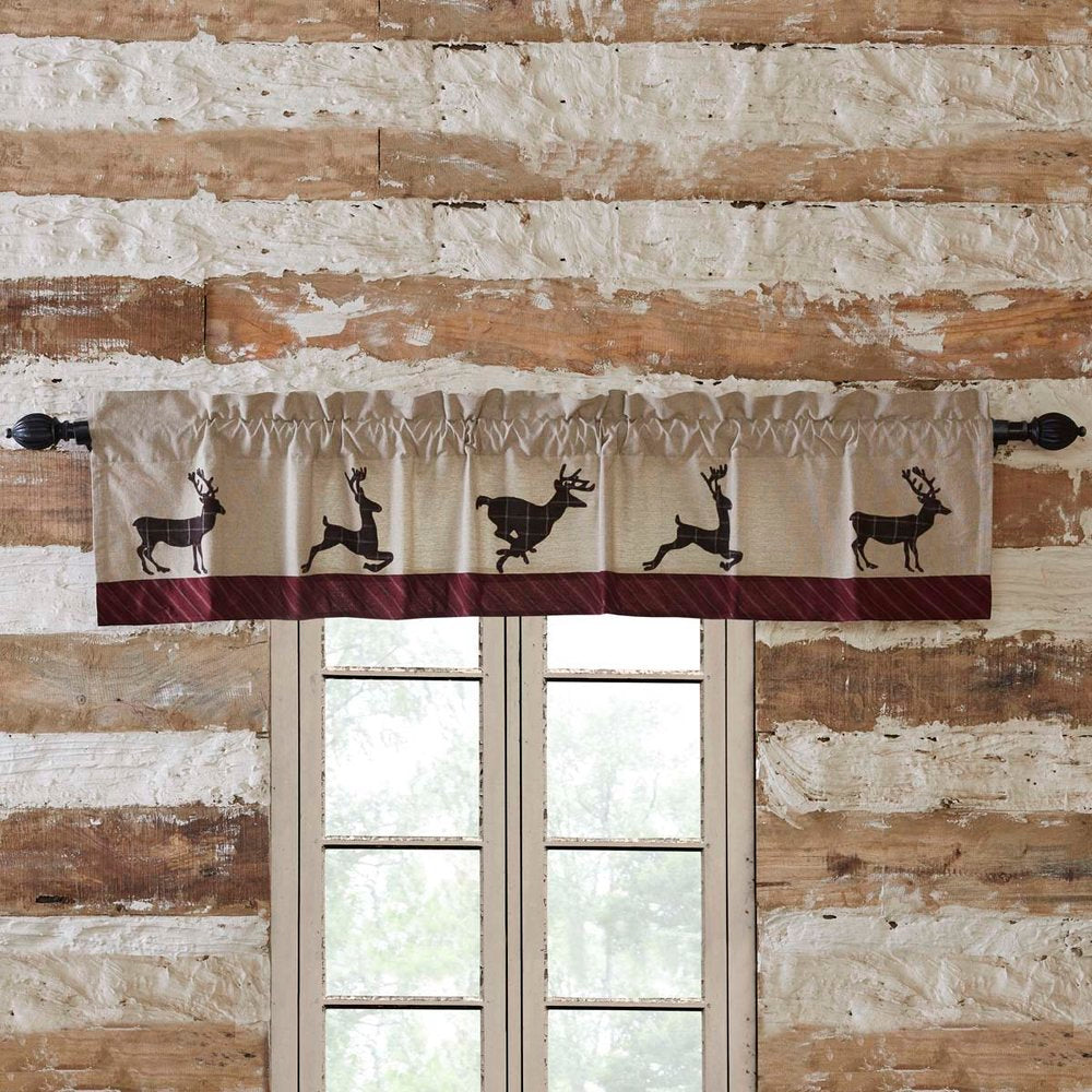 VHC Wyatt Deer Rustic & Lodge Valance – Pine Valley Quilts